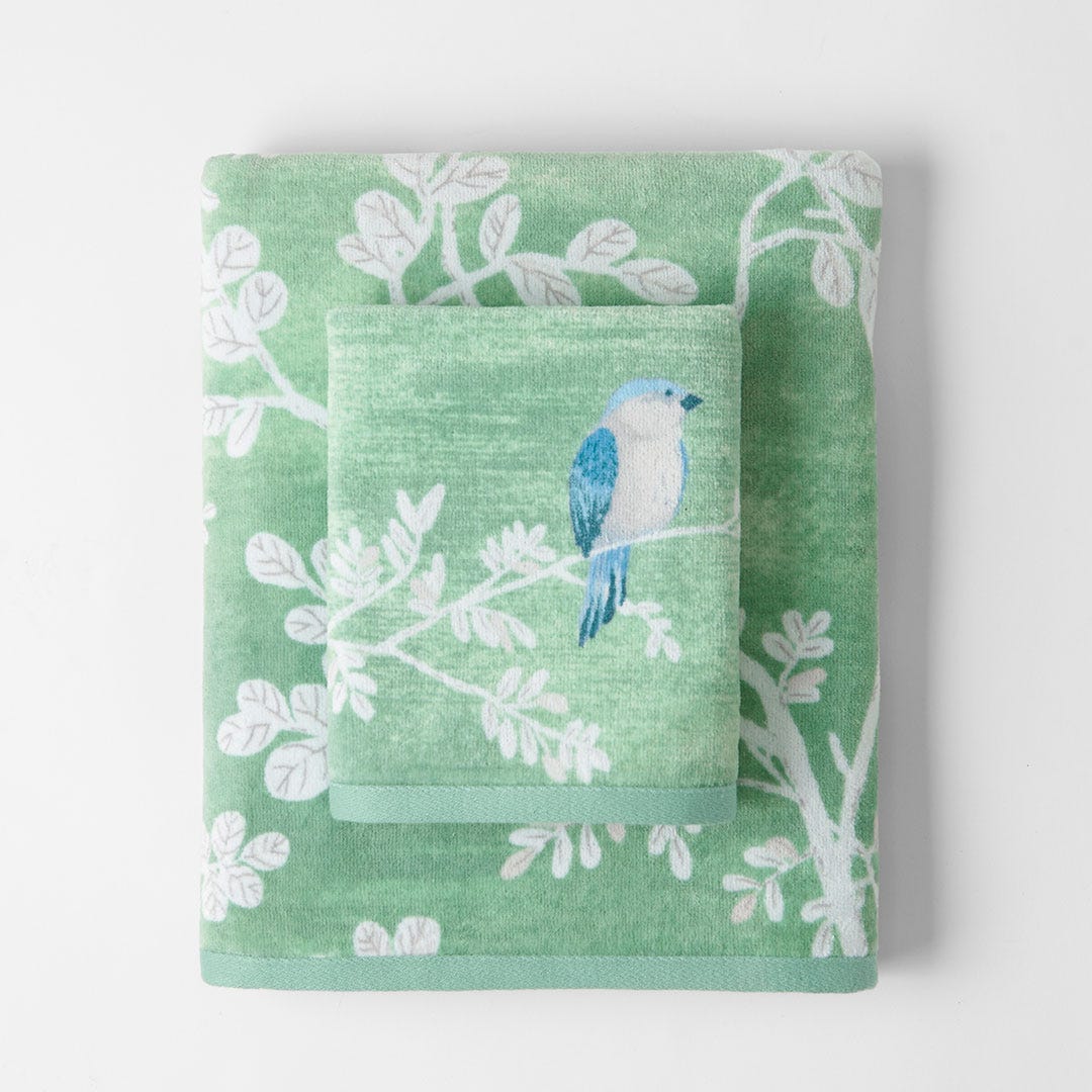 Buy Secret Garden Towels - Green | Bed Bath N' Table