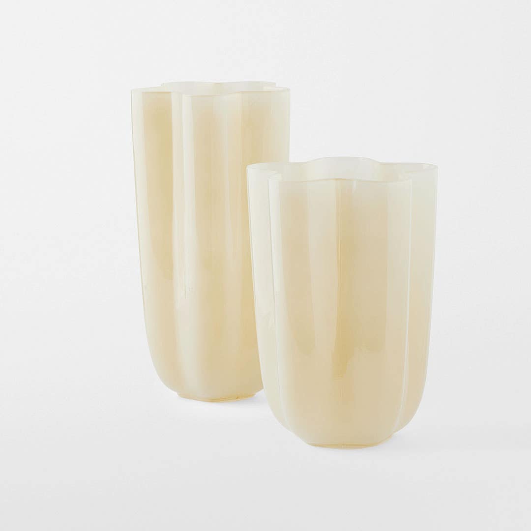 Shop Amara Glass Vase Large- Milky Ivory Online |Bed Bath N' Table