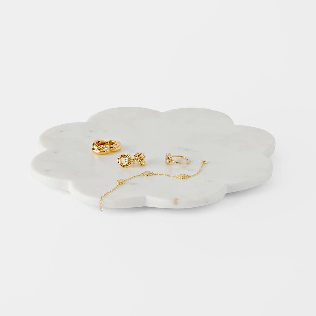 Shop Issey Marble Plate - White Online | Bed Bath N' Table