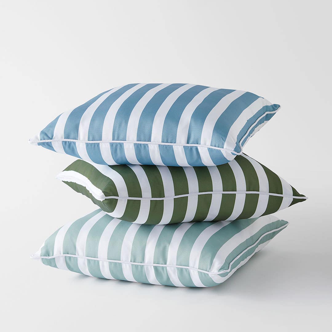 Shop Panama Stripe Outdoor Cushion - Eucalyptus Online | Bed Bath N' Table