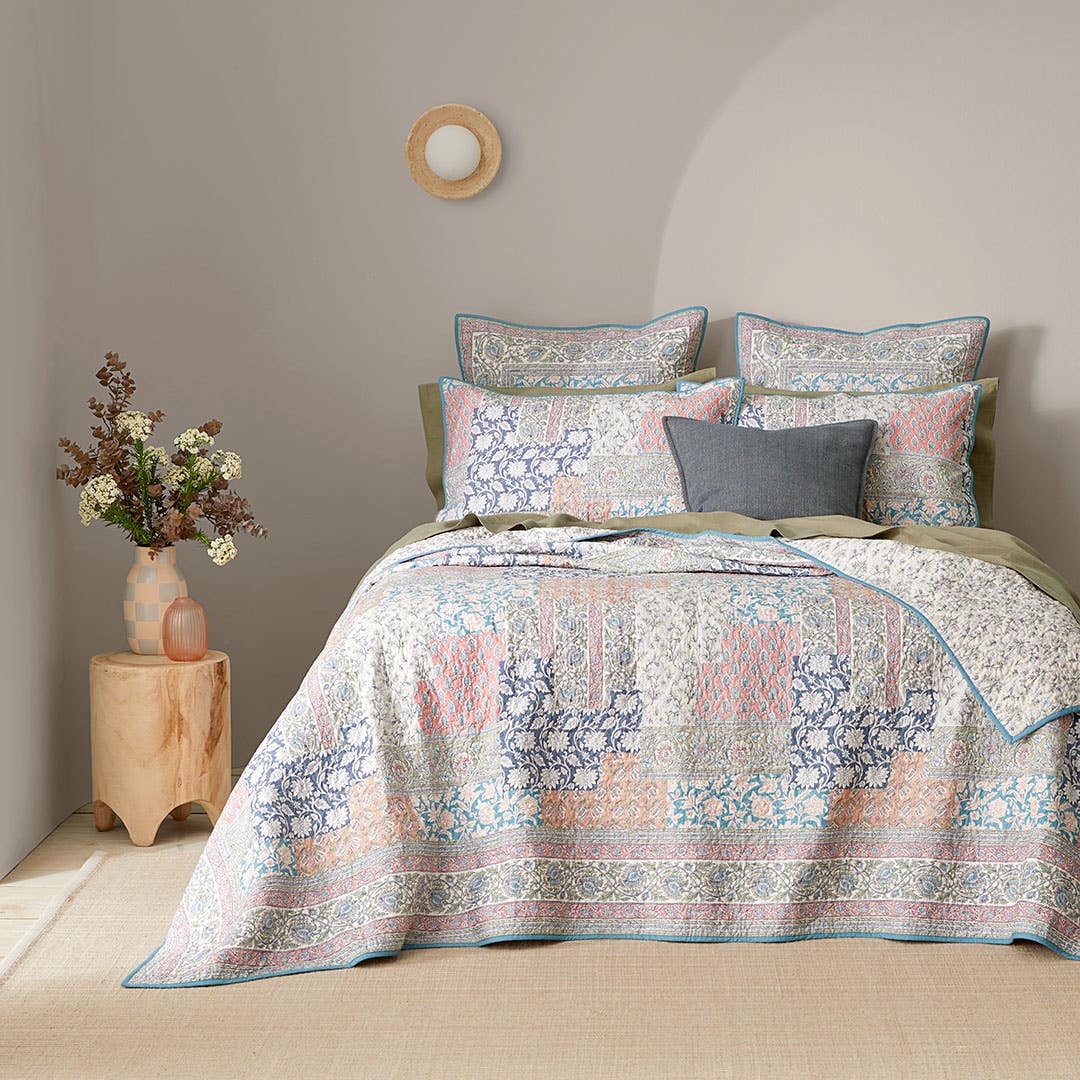 Shop Priya Bedspread - Patchwork Floral Online | Bed Bath N' Table