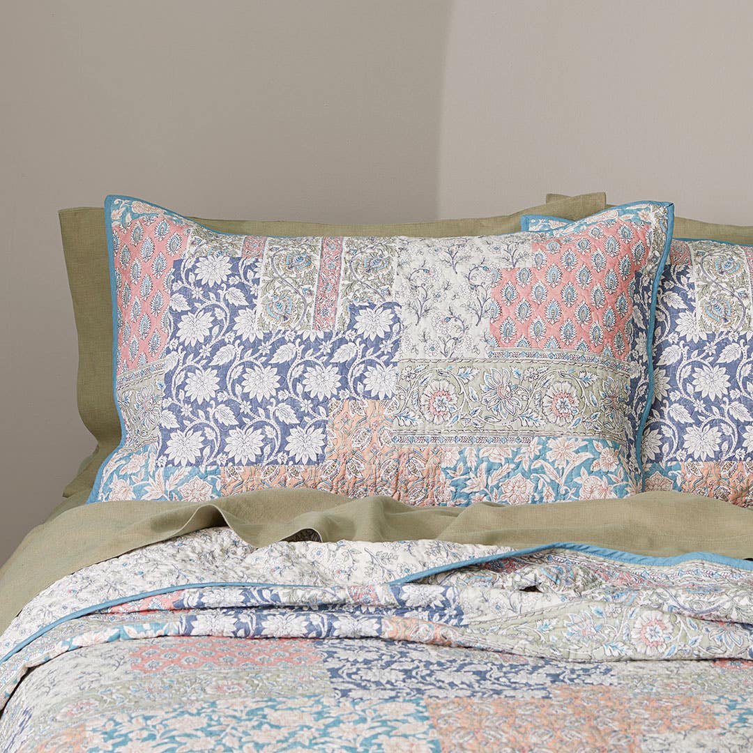 Shop Priya Bedspread - Patchwork Floral Online | Bed Bath N' Table