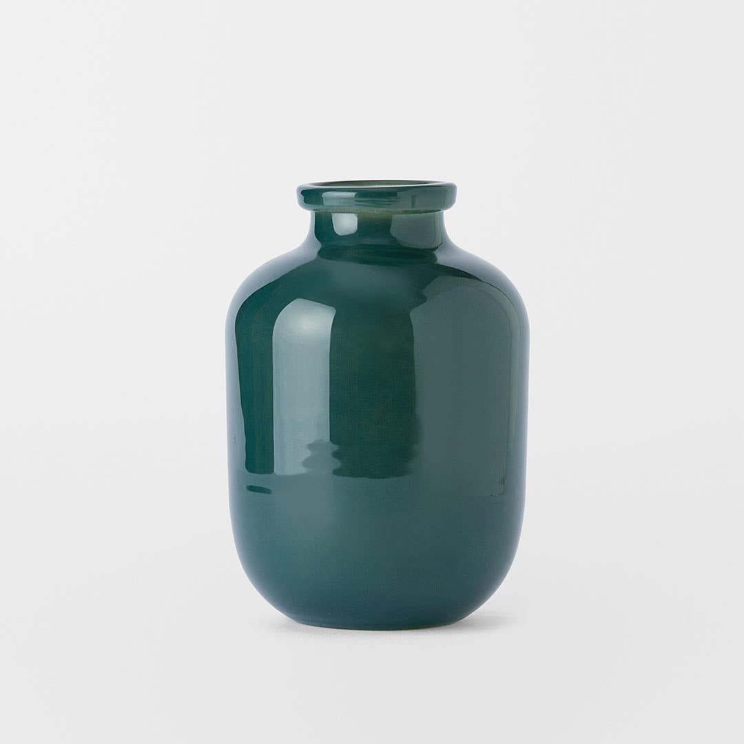 Shop Soreli Glass Vase Large - Peacock blue Online |Bed Bath N' Table