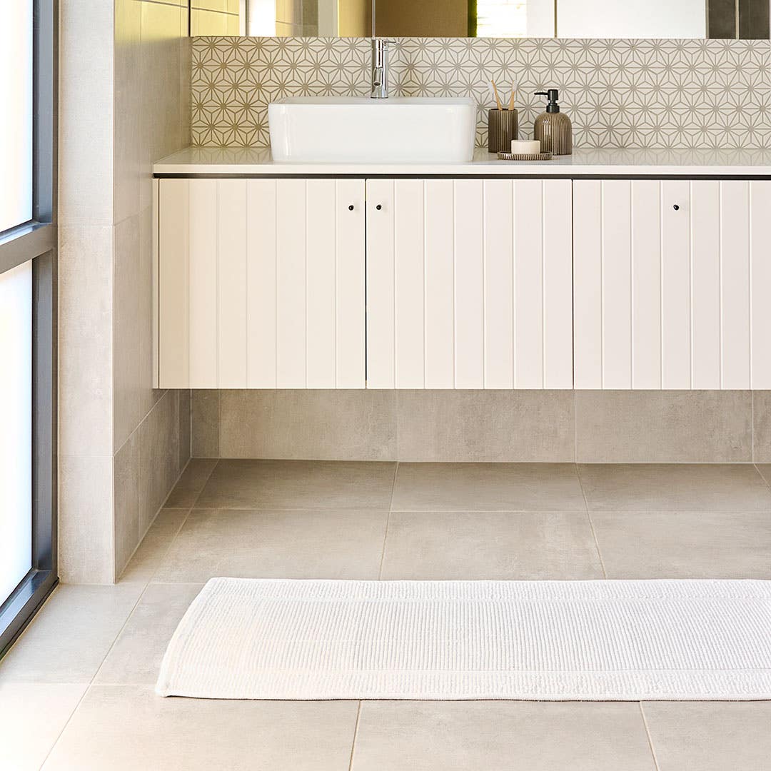 Shop Sami Bath Mat - Natural/Denim Blue Online | Bed Bath N' Table