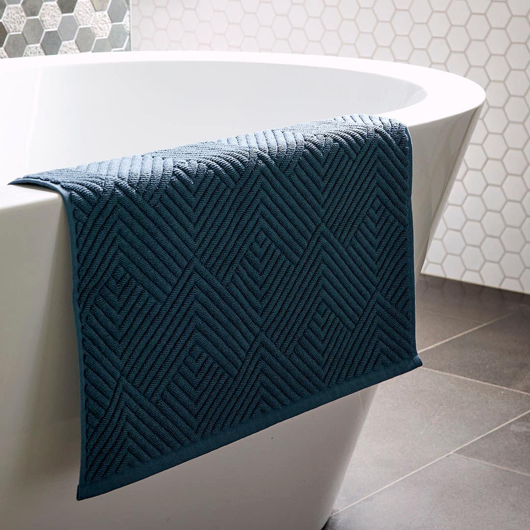 Shop Kinsley Bath Mat - Steel Blue Online | Bed Bath N' Table