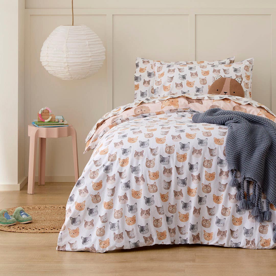Shop Nala Flannelette Quilt Cover Set Online | Bed Bath N' Table