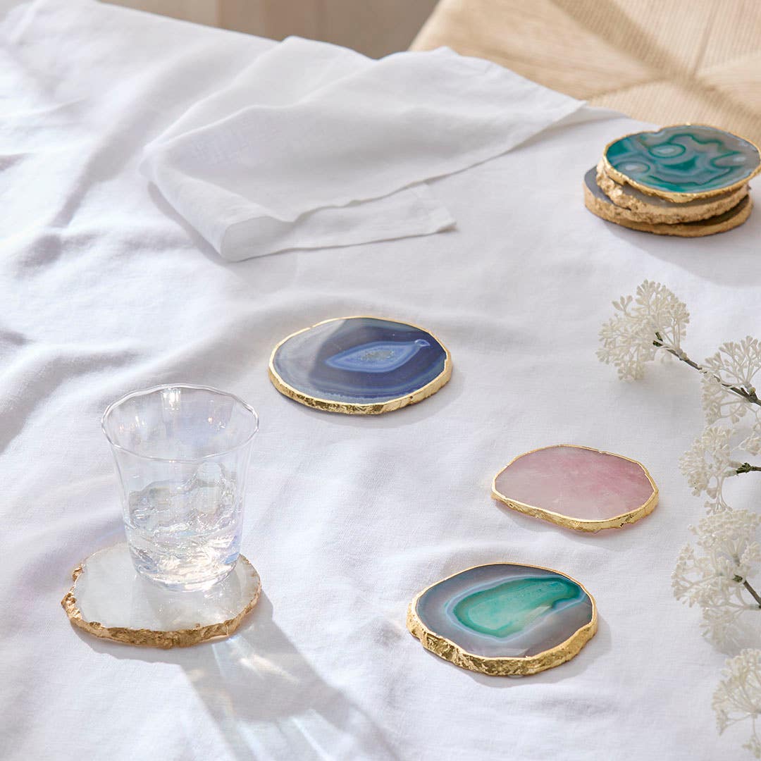 Shop Agate Coaster - Sea Green Online | Bed Bath N' Table