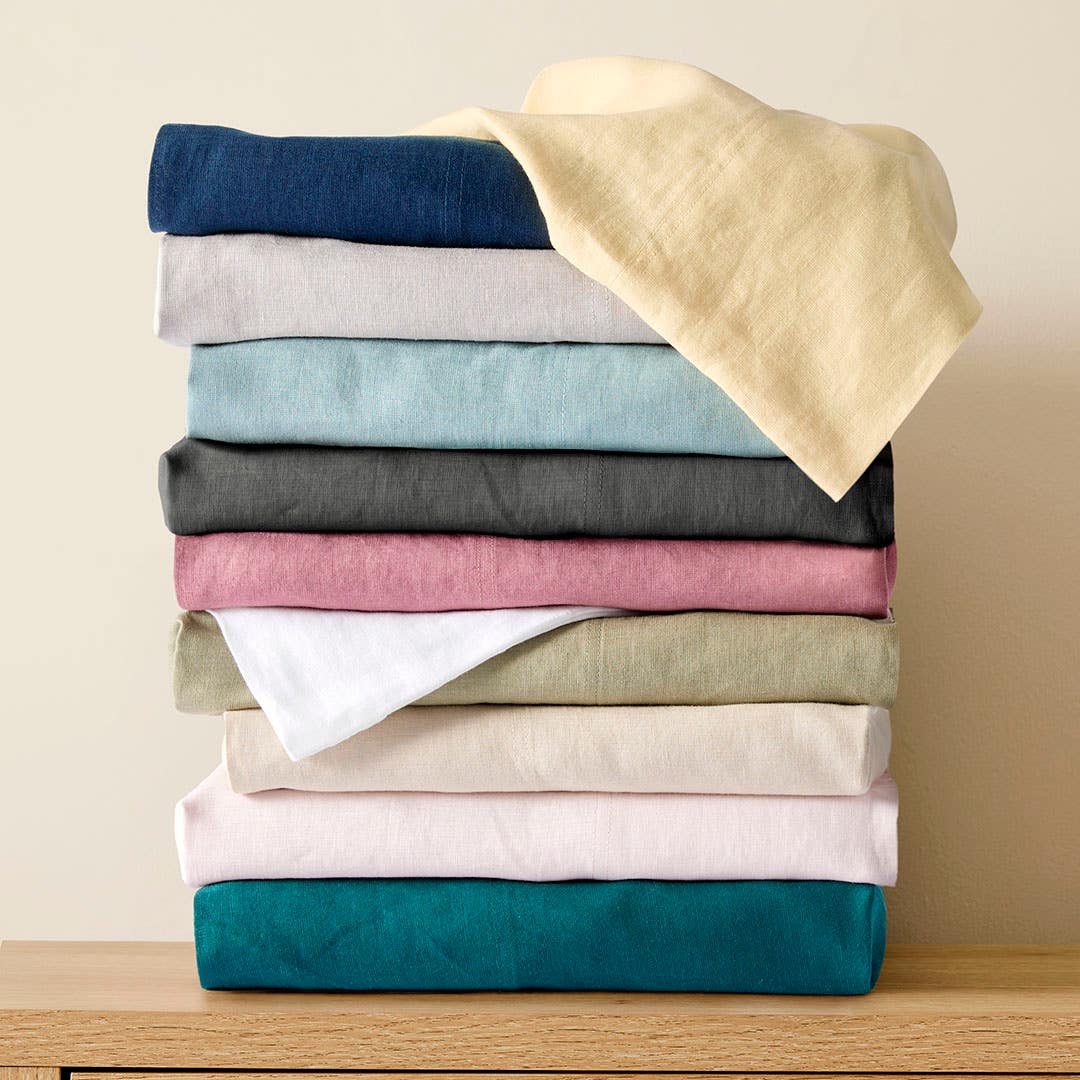 Shop Milano Linen Sheet Set -Rosewood Online | Bed Bath N' Table